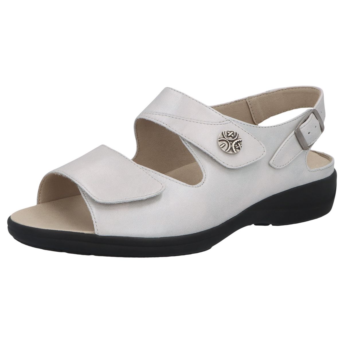 ᐈ Жіночі босоніжки Lia, світло-сірий, (арт.7 73085 20713), SOLIDUS ...