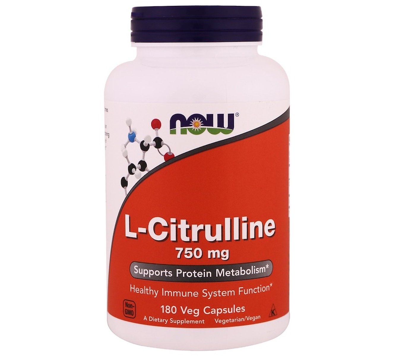ᐈ L-Цитруллин, L-Citrulline, Now Foods, 750 мг, 180 капсул — купить в ...