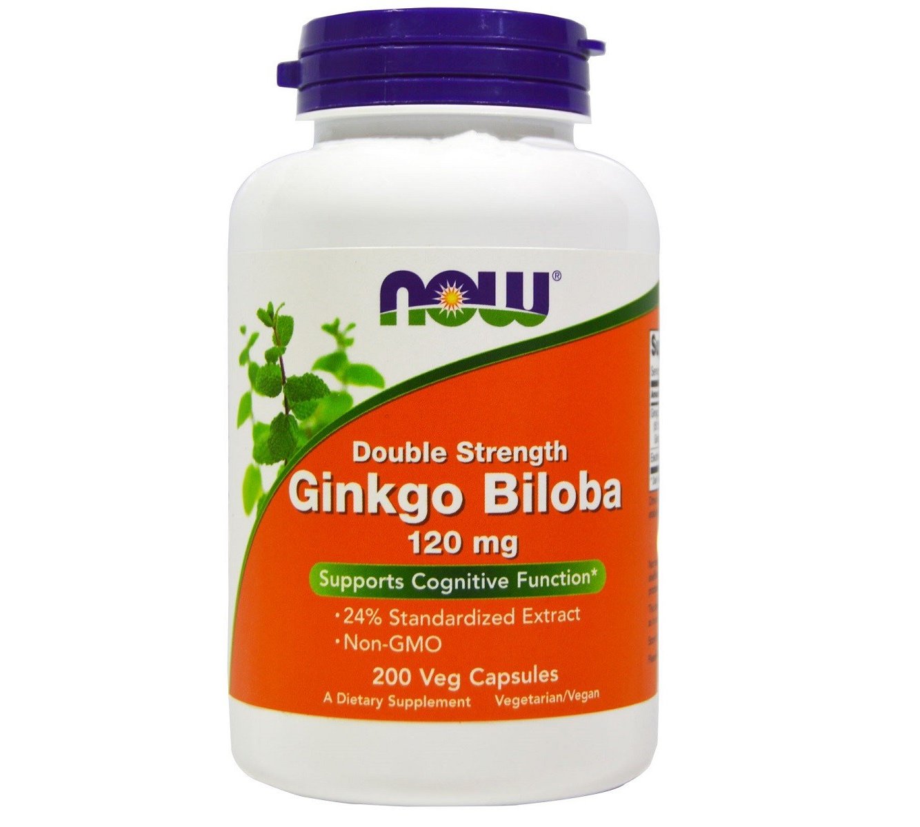 ᐈ Гинкго Билоба, Ginkgo Biloba, Double Strength, Now Foods, 120 мг, 200 ...